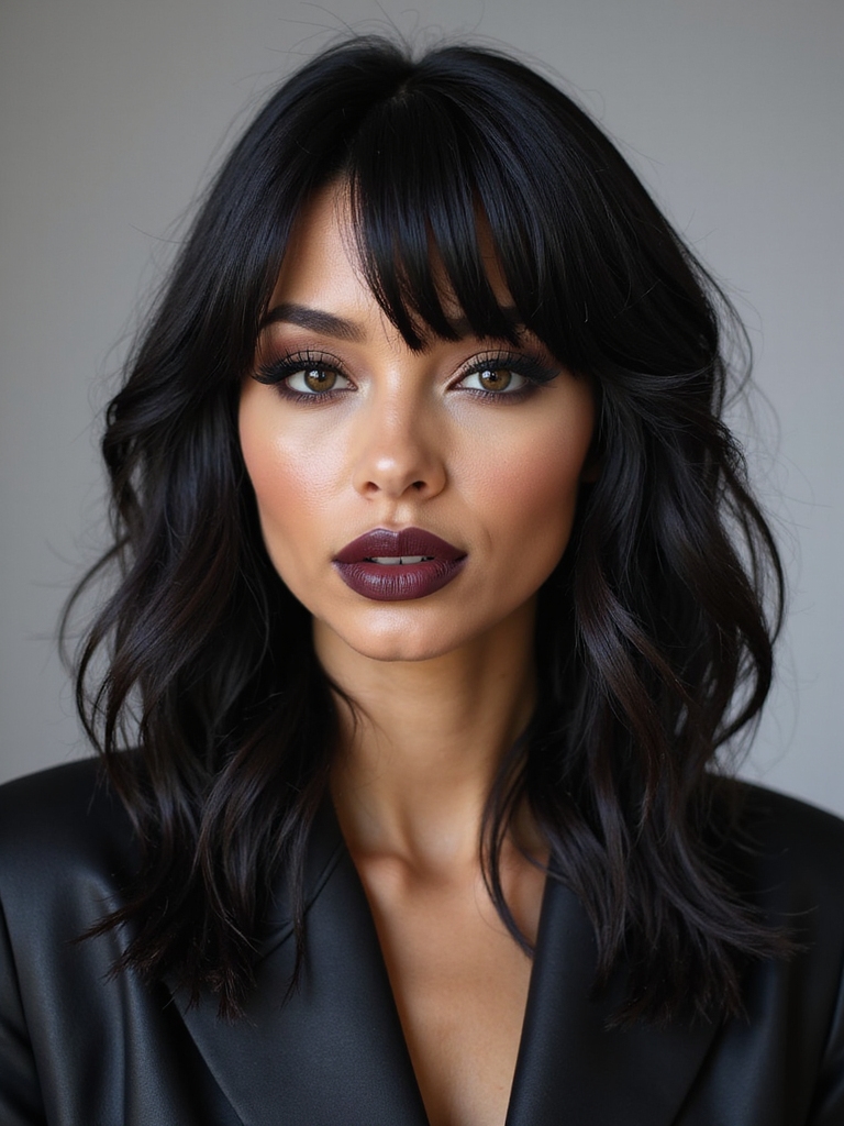 16+ V Bangs Looks That Stand Out Boldly