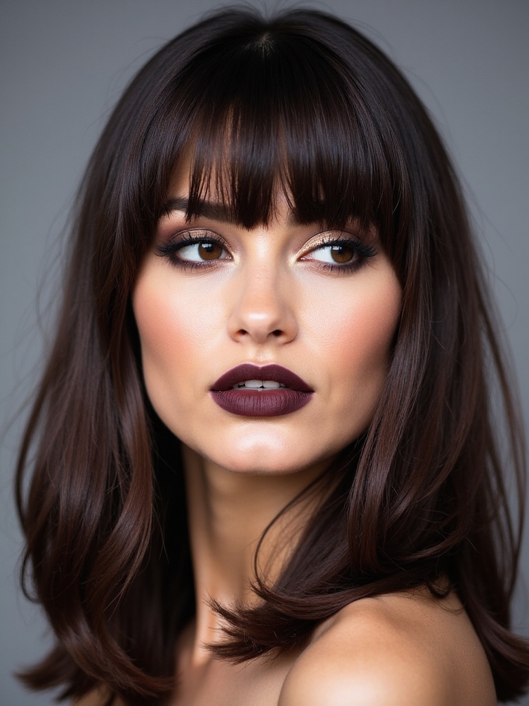 16+ V Bangs Looks That Stand Out Boldly